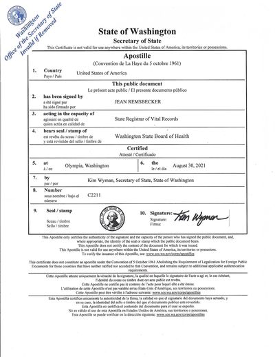 Washington Apostille Washington Apostille